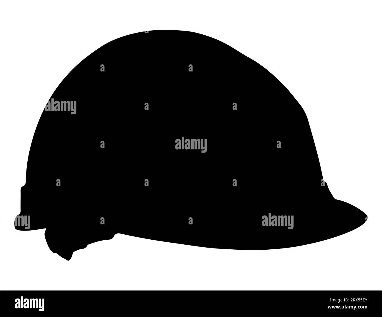 Hard hat silhouette vector art white background Stock Vector Image ...