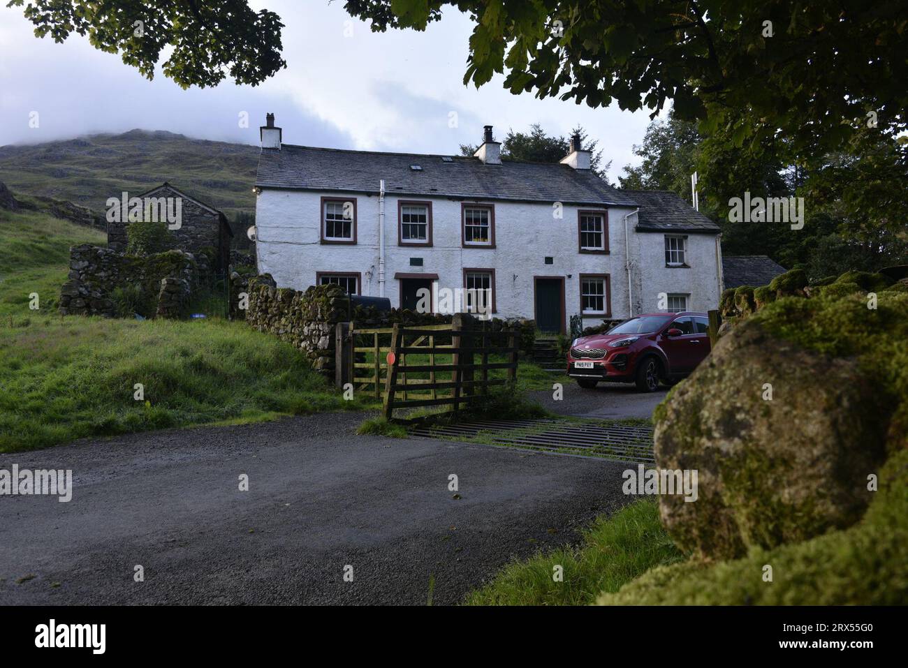 Cockley Beck Farm to the top of Walna Scar track or road, in the upper ...