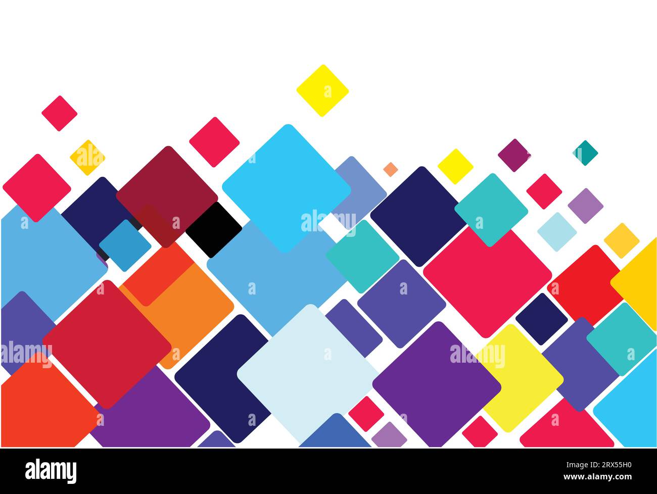 vector background of multi colored squares on a white background Stock ...