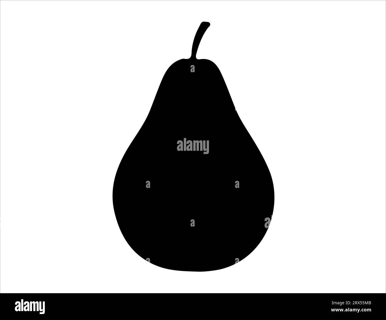 Pear silhouette vector art white background Stock Vector Image & Art ...