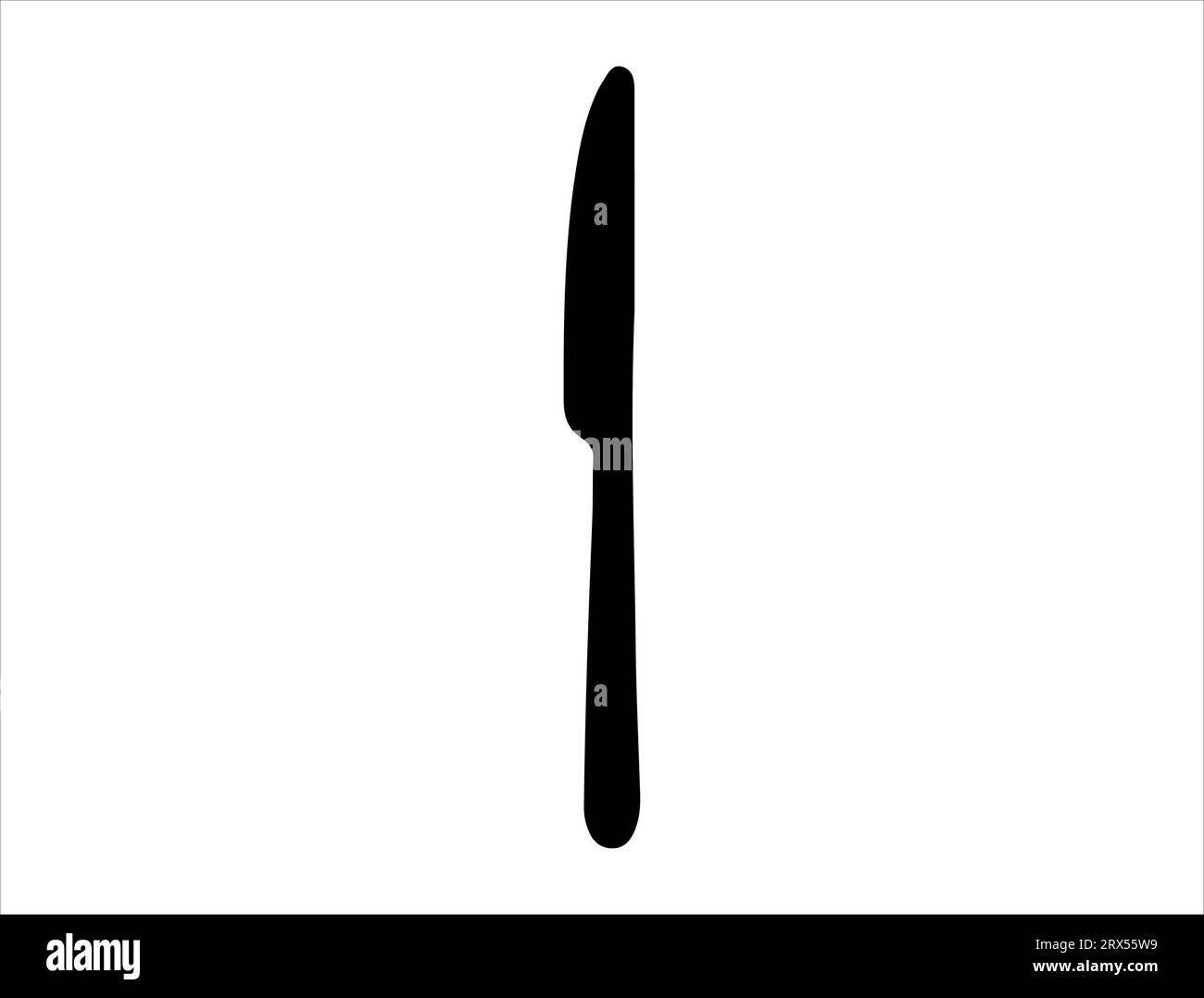 Knife silhouette vector art white background Stock Vector Image & Art ...