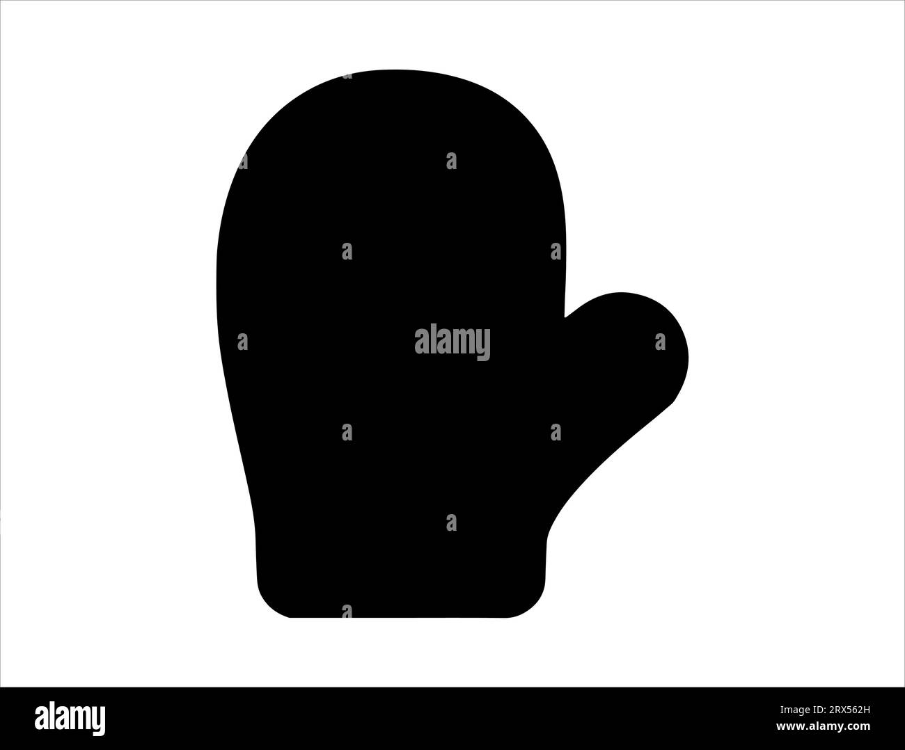 Mitten silhouette vector art white background Stock Vector Image & Art ...