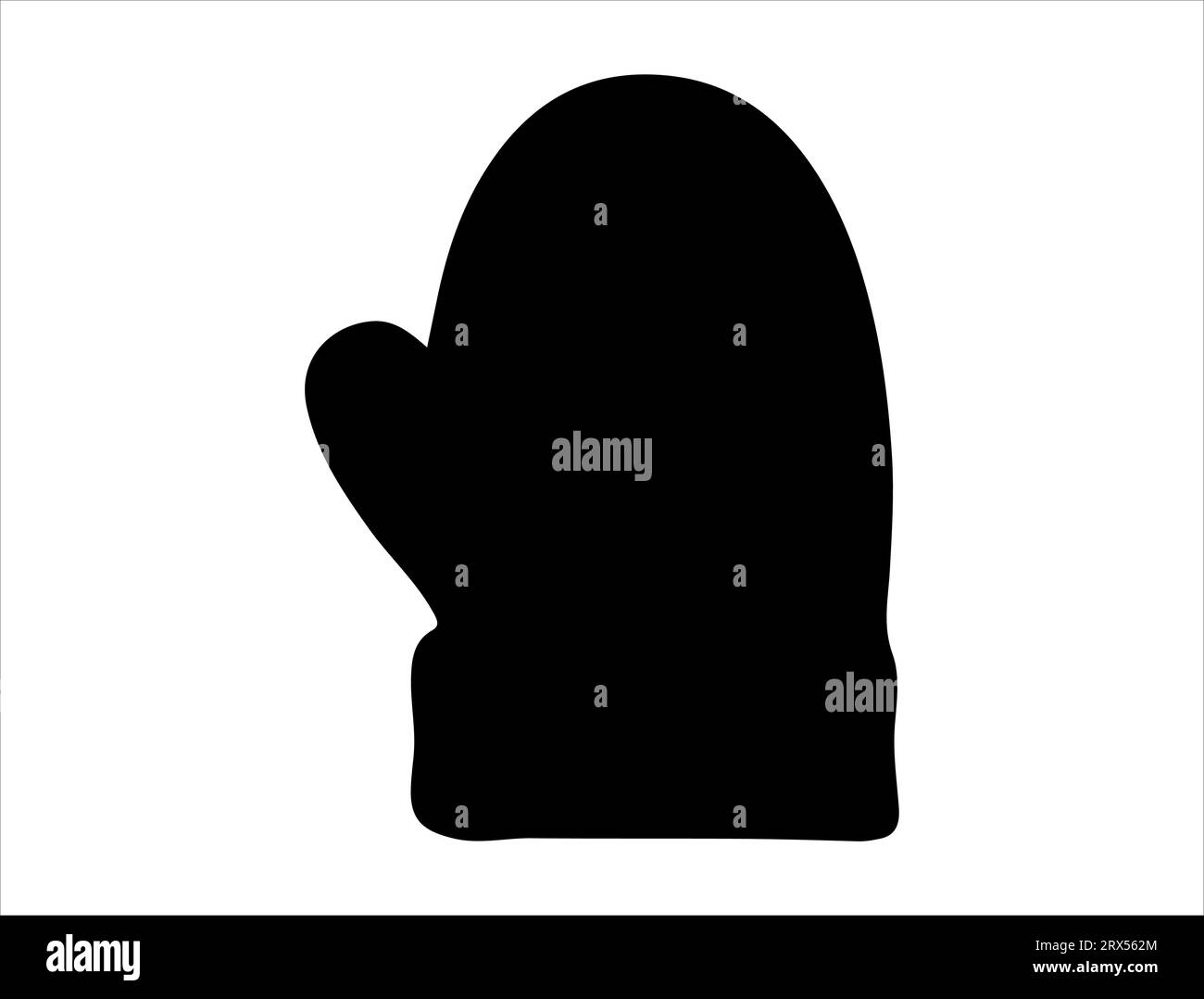 Mitten silhouette vector art white background Stock Vector Image & Art ...