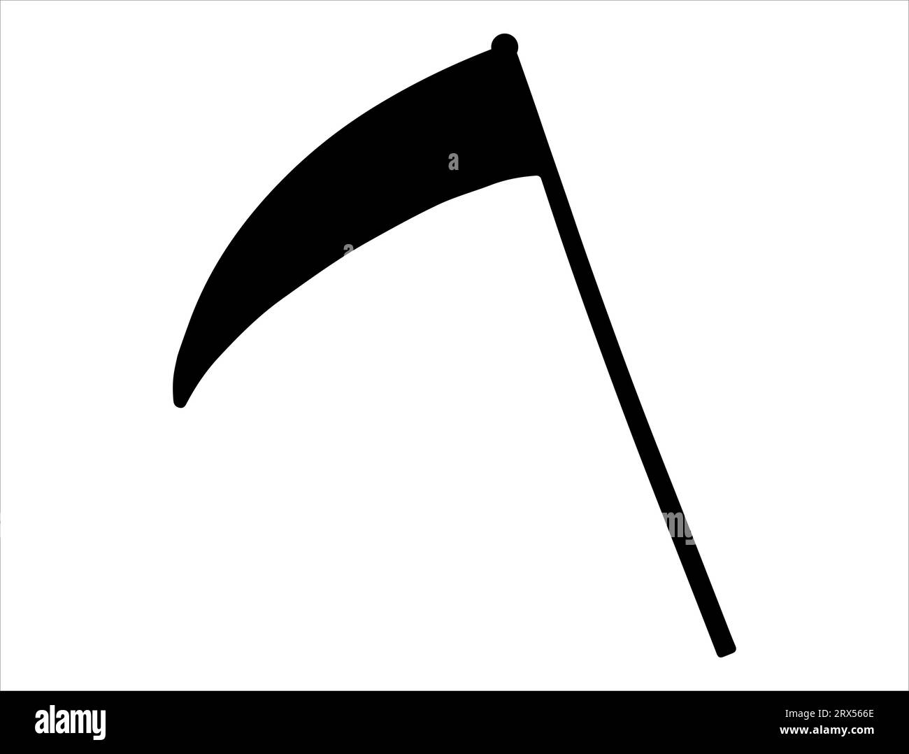 Scythe silhouette vector art white background Stock Vector Image & Art ...