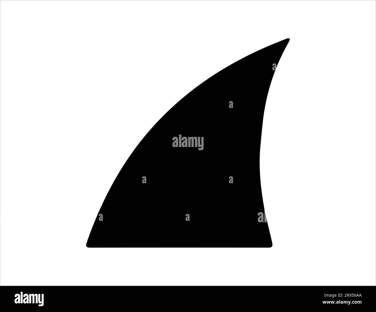 Shark fin silhouette vector art white background Stock Vector Image ...