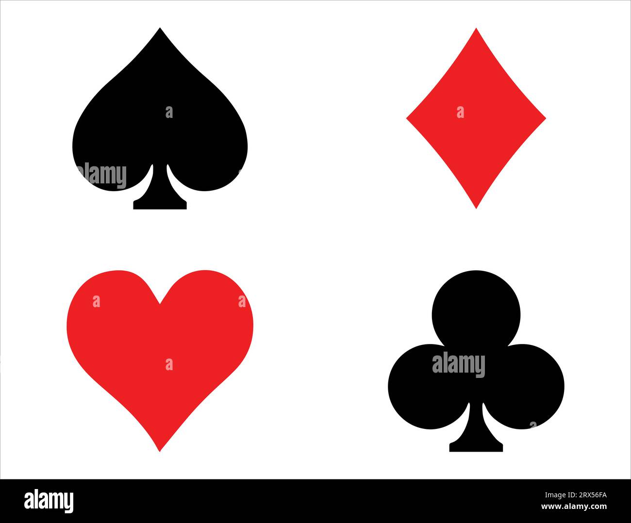 Play card suits vector art white background Stock Vector Image & Art ...