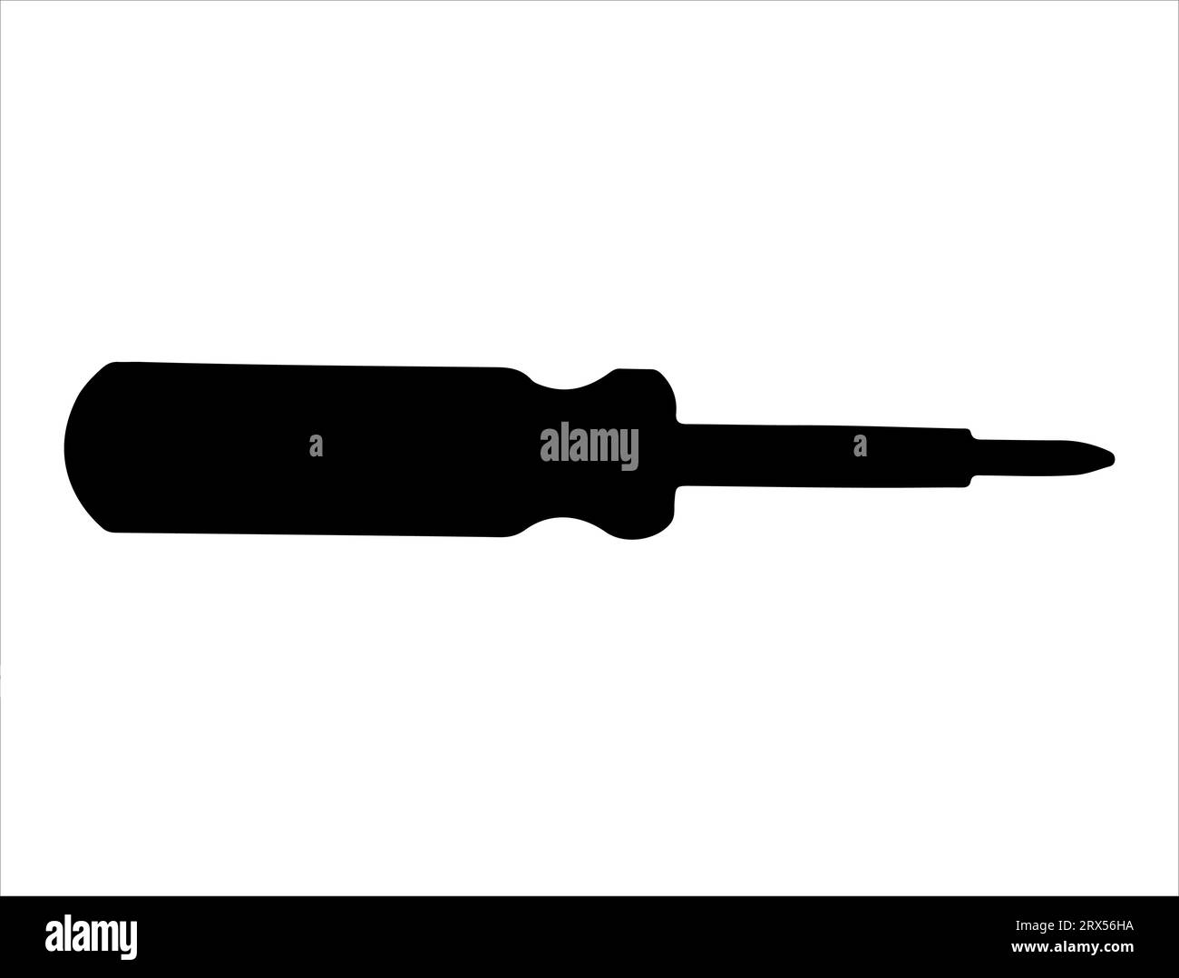 Screwdriver silhouette vector art white background Stock Vector Image ...