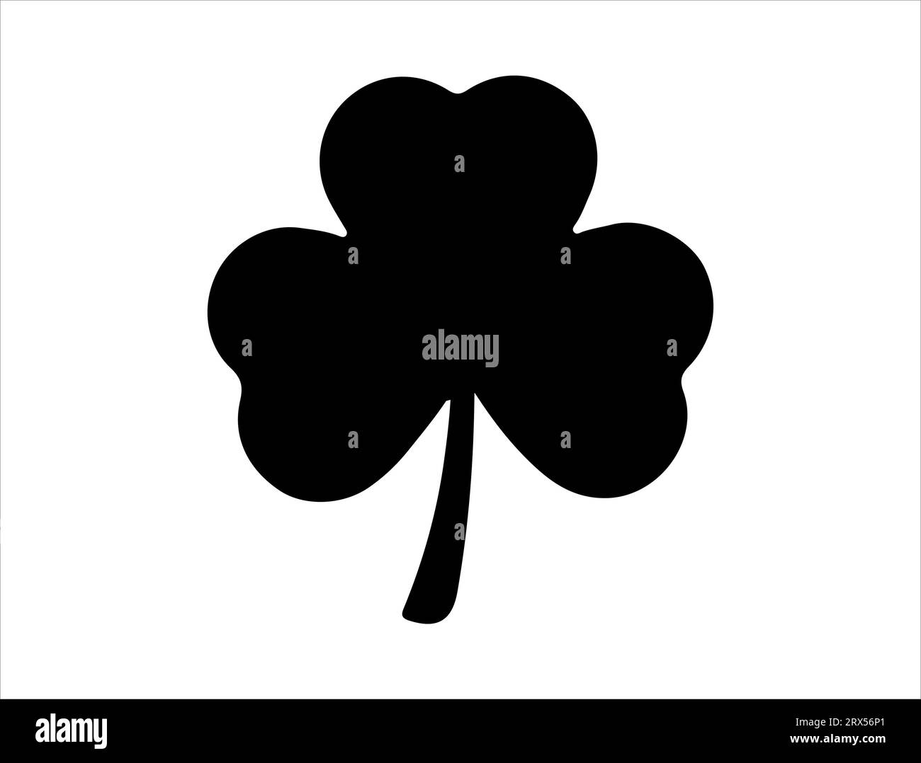Shamrock silhouette vector art white background Stock Vector Image ...