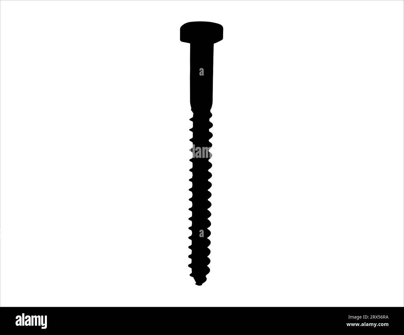 Screw silhouette vector art white background Stock Vector Image & Art ...