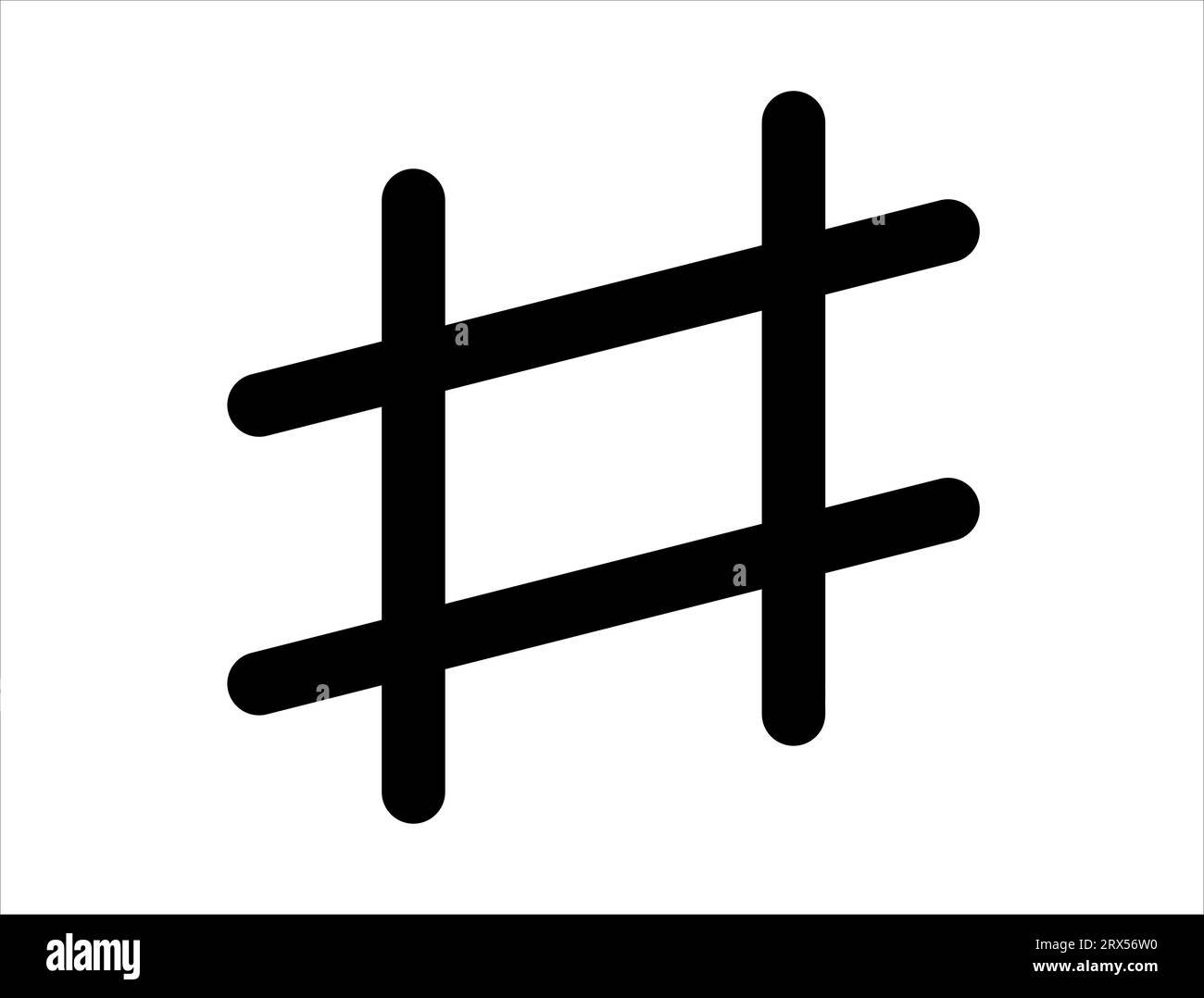 Sharp sign note silhouette vector art white background Stock Vector ...