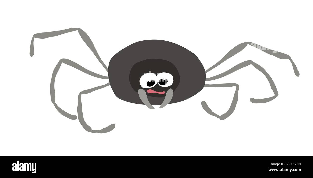 Funny cute spider icon isolated on white background. Halloween spider ...