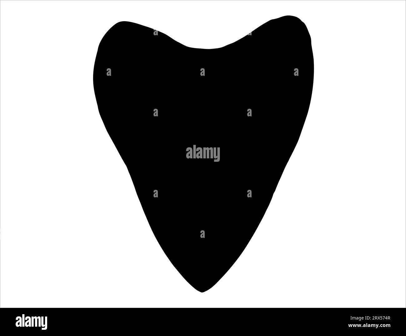 Shark tooth silhouette vector art white background Stock Vector Image ...