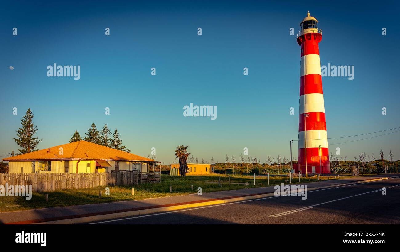 Historical Point Moore Lighthouse in Geraldton, WA, Australia Stock ...