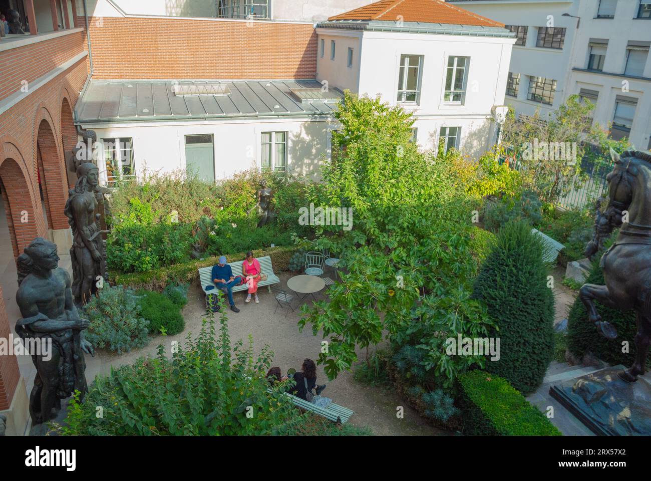 Paris, France, A garden with sculptures of Antoine Bourdelle at Musée ...