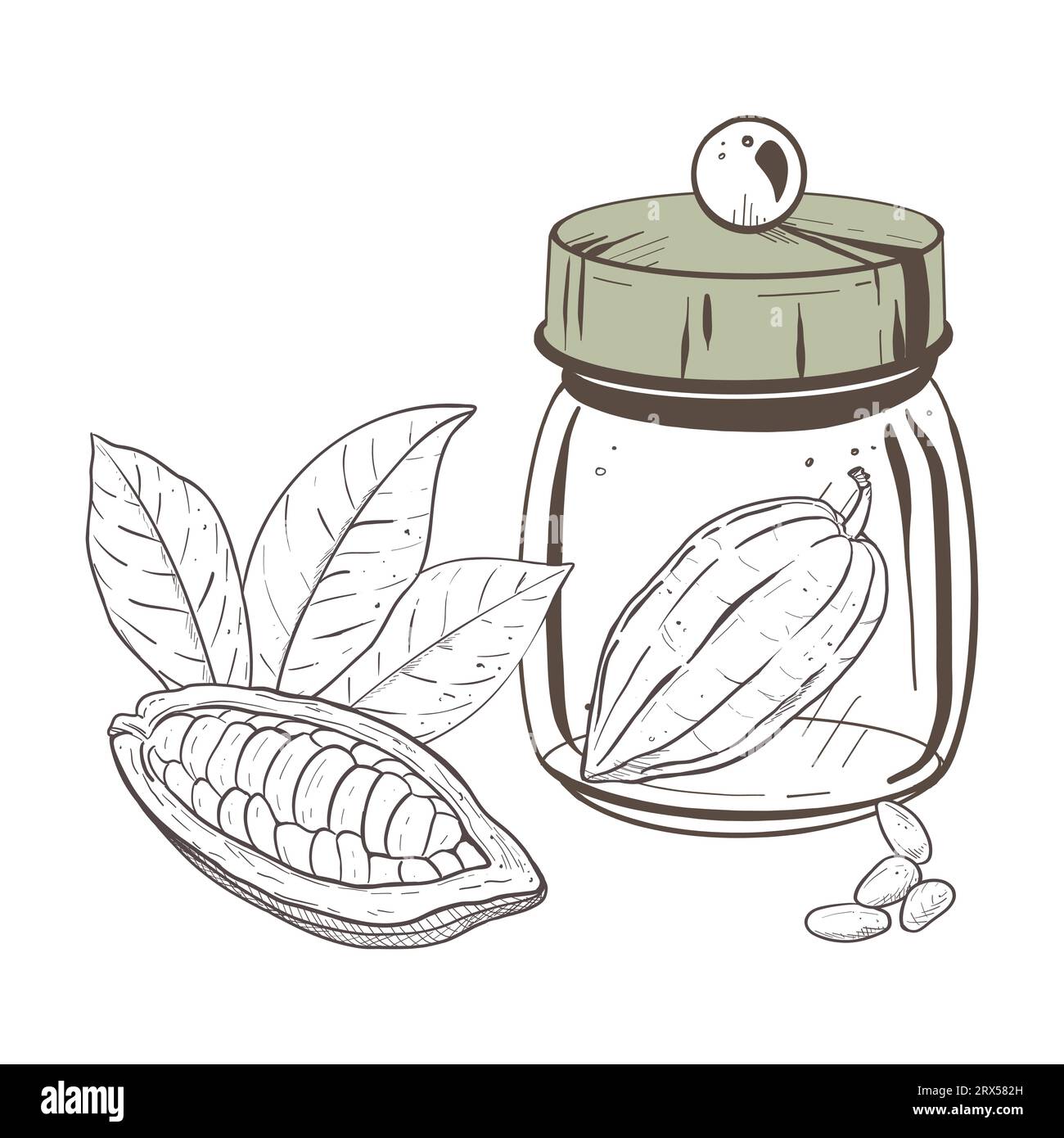Vector illustration set of closed glass container with solid lid and ...