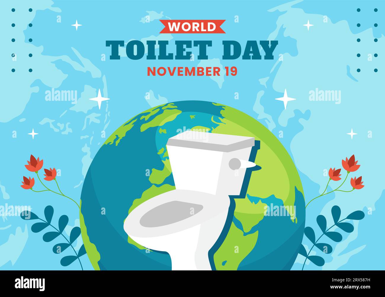 Toilet Day Social Media Illustration Flat Cartoon Hand Drawn Templates ...