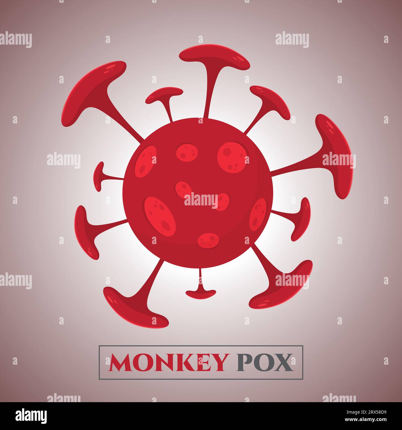 Monkey pox virus, vector illustration of flat style virus outbreak ...