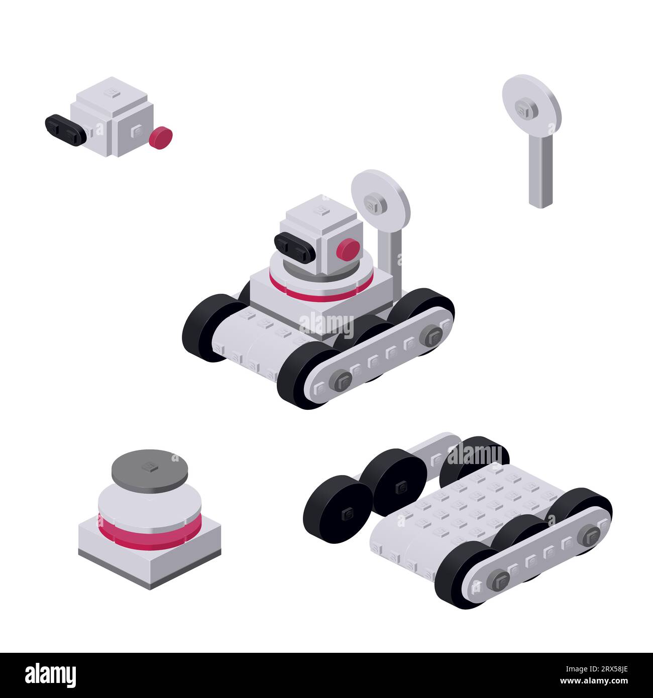 Concept with rover isometric style for print and design.Vector ...