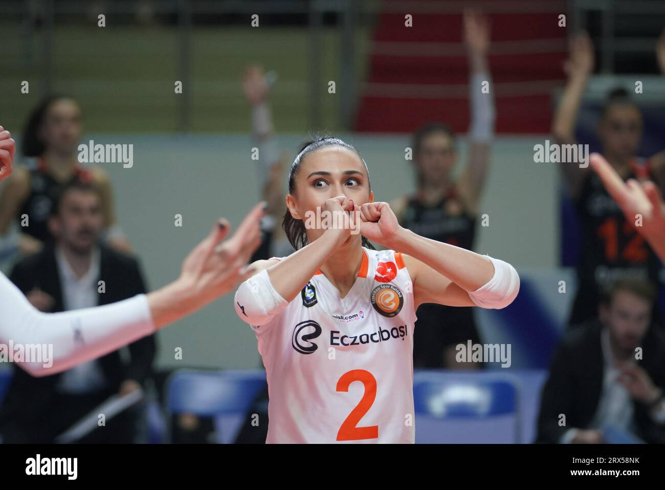 ISTANBUL, TURKIYE - JANUARY 21, 2023: Simge Sebnem Akoz in Turk Hava ...