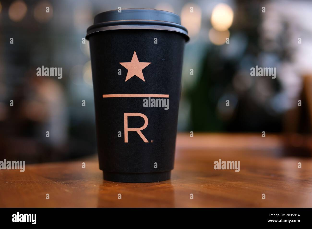 Starbucks Resort black Starbucks cup with star underline big letter R ...