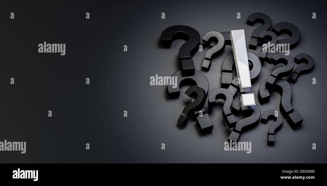 Problem, solution, confusion counseling. Pile of black question mark ...