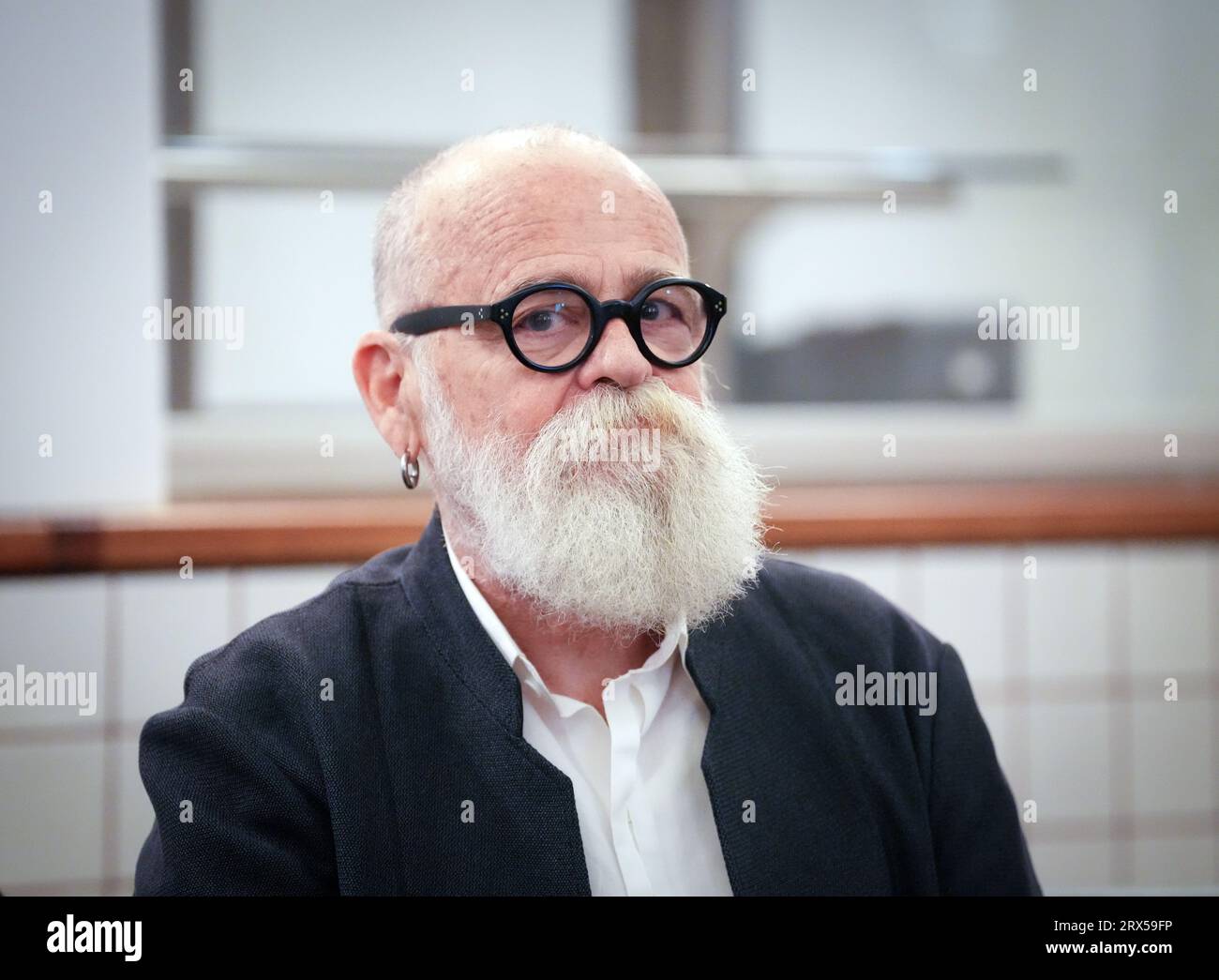 Berlin, Germany. 21st Sep, 2023. Artist AA Bronson stands during the ...
