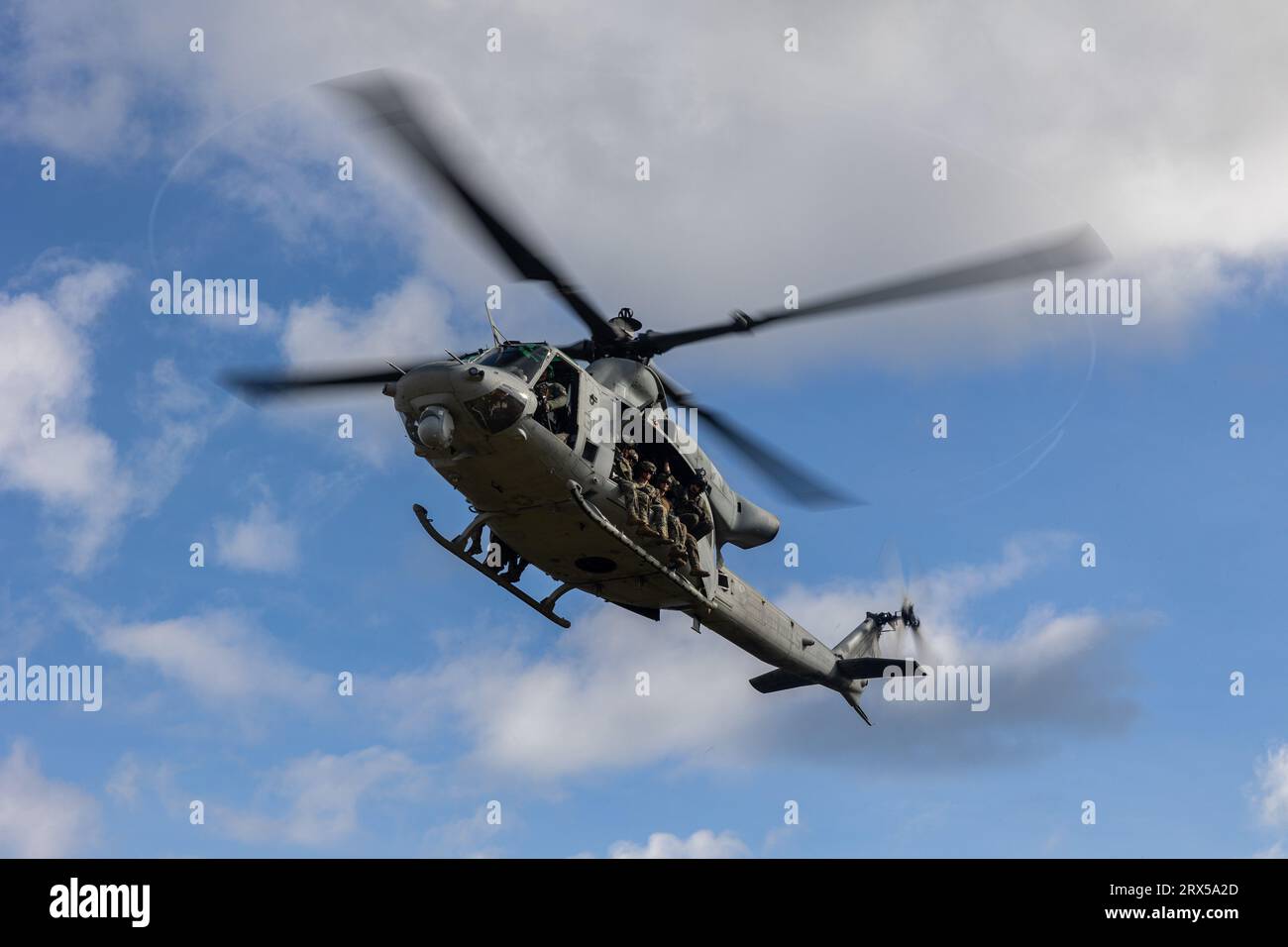 U.S. Marines UH-1Y Venom helicopter at LZ Starling, Camp Schwab ...