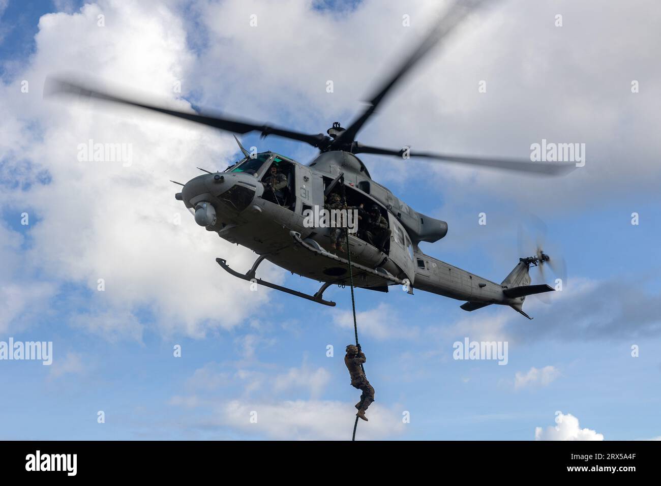 U.S. Marines UH-1Y Venom helicopter at LZ Starling, Camp Schwab ...