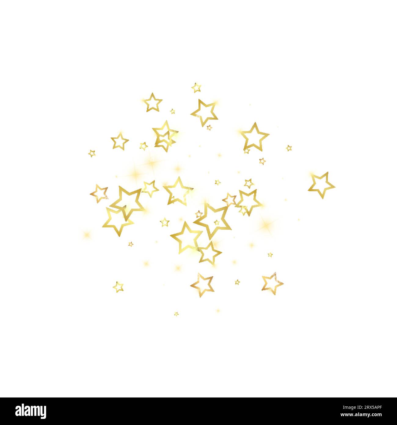 Christmas spirit. Scattered falling stars. Festive christmas confetty ...