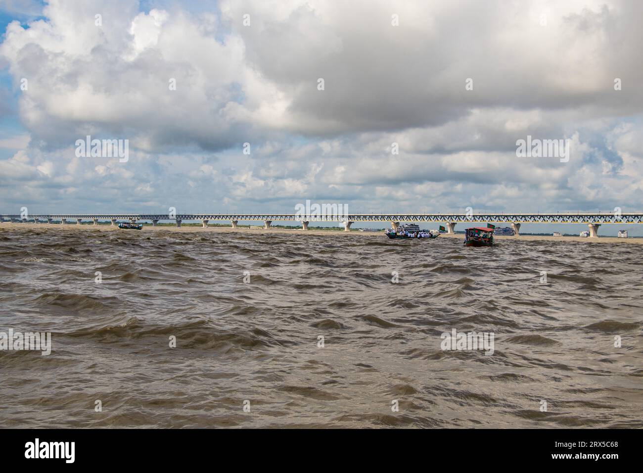 Padma Bridge exclusive 4k image under the beautiful cloudy sky from ...