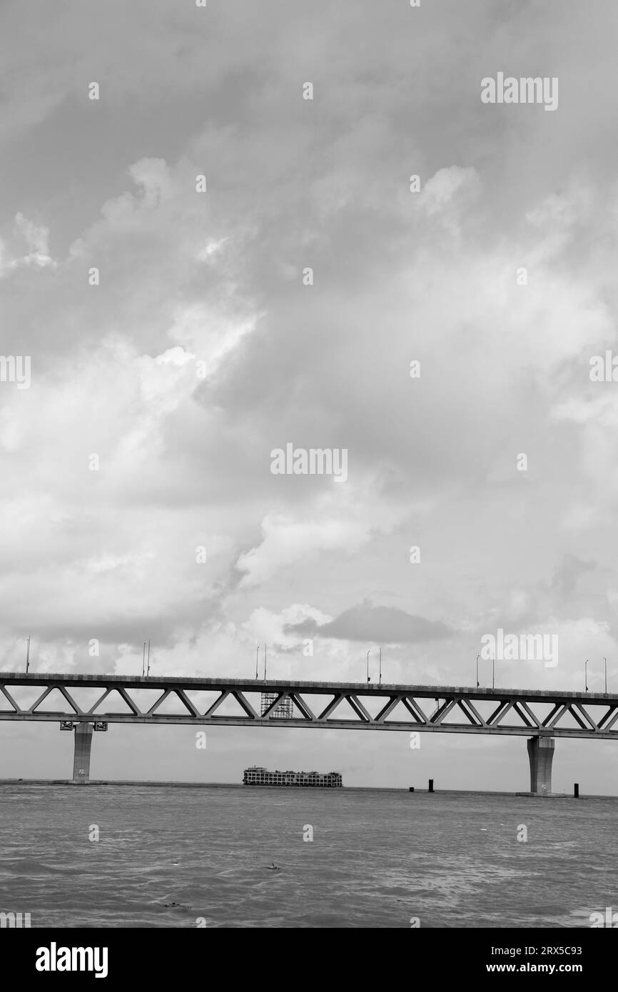Padma Bridge exclusive 4k image under the beautiful cloudy sky from ...