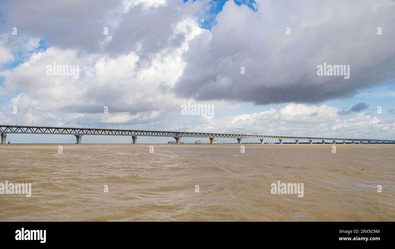 Padma Bridge exclusive 4k image under the beautiful cloudy sky from ...