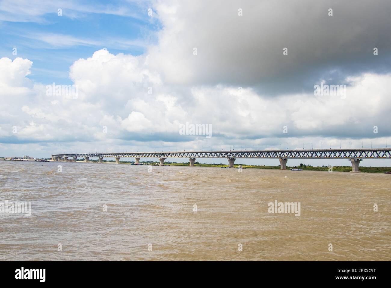Padma Bridge exclusive 4k image under the beautiful cloudy sky from ...