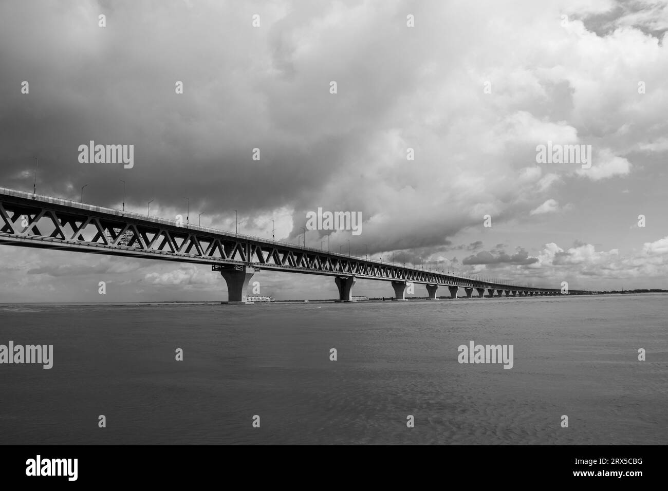 Padma Bridge exclusive 4k image under the beautiful cloudy sky from ...