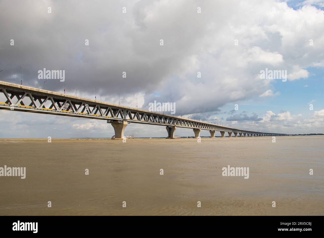 Padma Bridge exclusive 4k image under the beautiful cloudy sky from ...