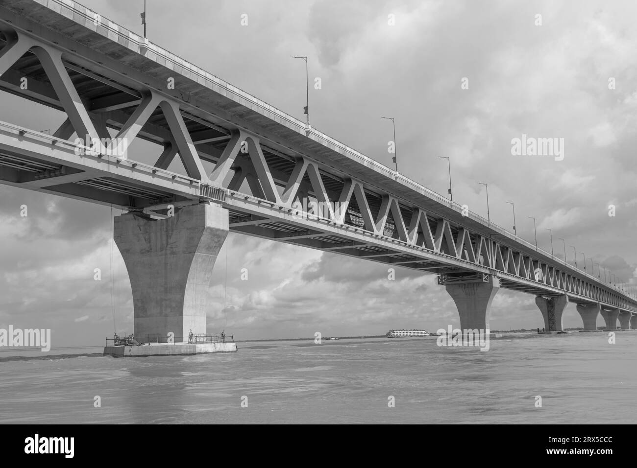 Padma Bridge exclusive 4k image under the beautiful cloudy sky from ...