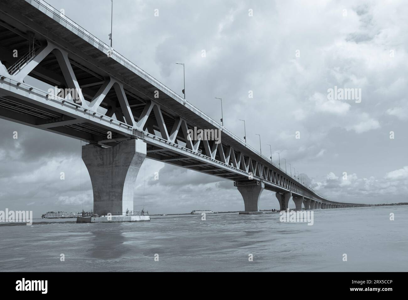 Padma Bridge exclusive 4k image under the beautiful cloudy sky from ...