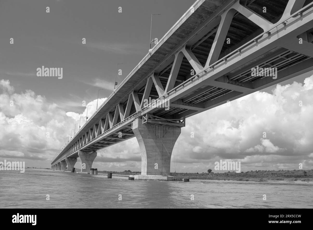 Padma Bridge exclusive 4k image under the beautiful cloudy sky from ...