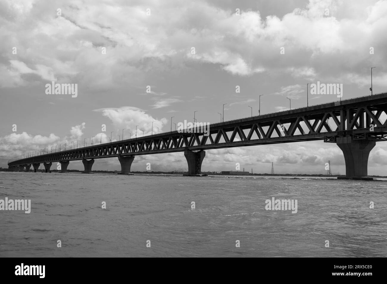 Padma Bridge exclusive 4k image under the beautiful cloudy sky from ...