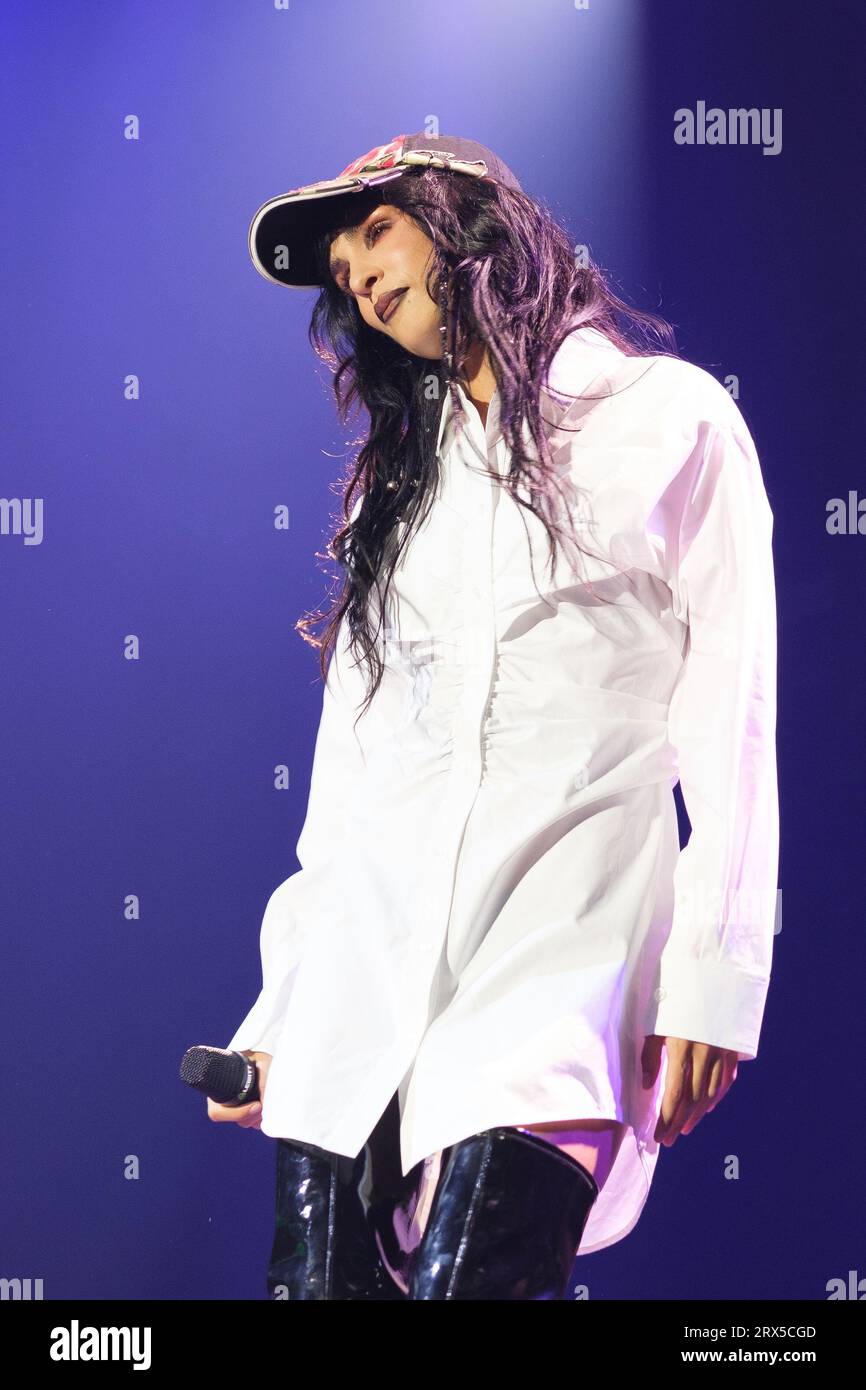 Singer Natalia Lacunza. during her performance at the Spotify Equal ...