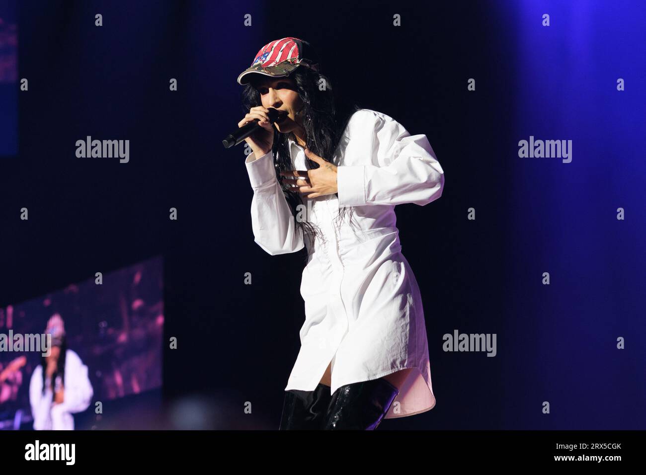 Singer Natalia Lacunza. during her performance at the Spotify Equal ...