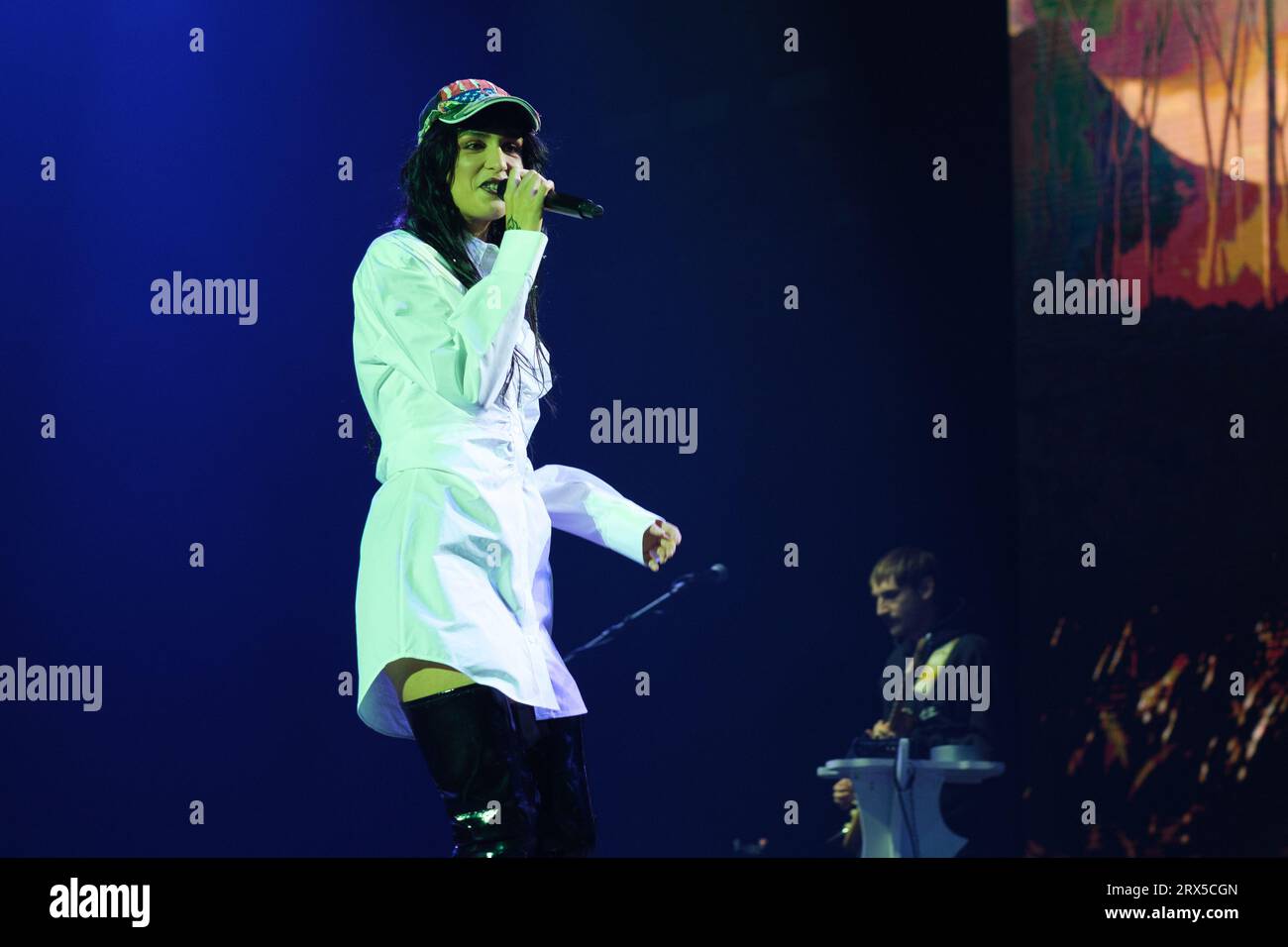 Singer Natalia Lacunza. during her performance at the Spotify Equal ...