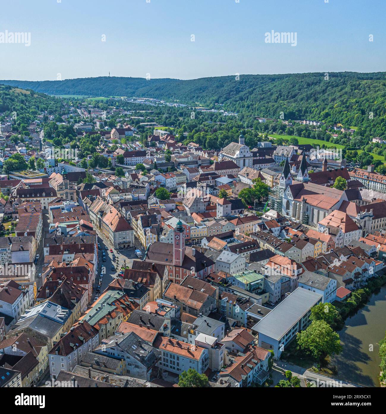 The university town of Eichstätt in the Upper Bavarian Altmühltal in ...