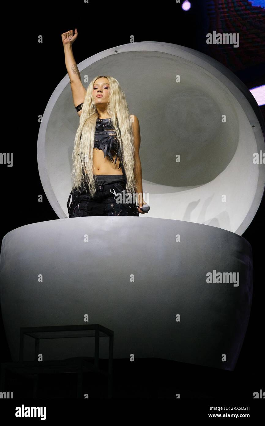 Singer Lola Indigo during her performance at the Spotify Equal Fest ...