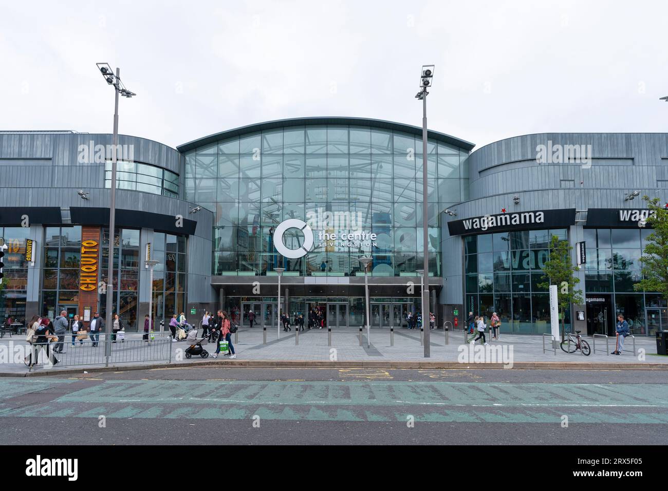 Exterior view of The Centre Livingston shopping mall in retail park at ...
