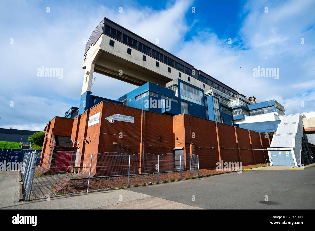 Exterior view of architecture of The Centre Cumbernauld shopping mall ...