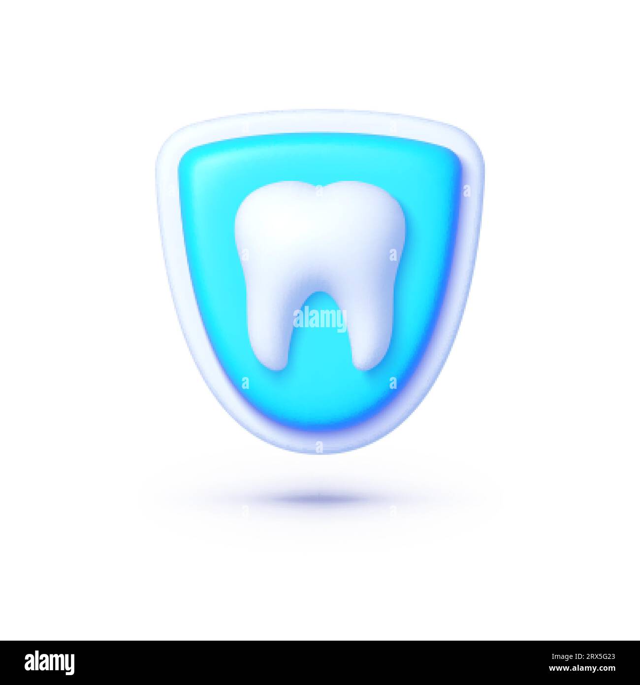 Tooth shield 3D on white background for concept design. Realistic 3d ...