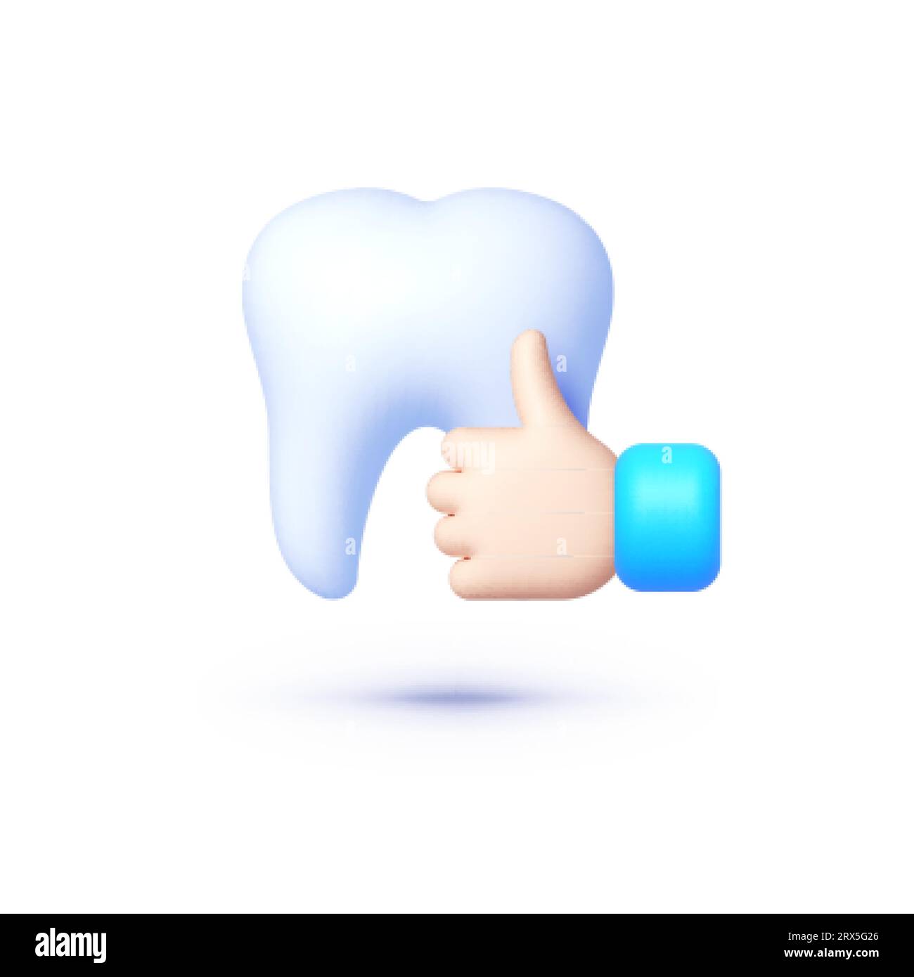 Tooth like icon 3d on white background. Vector graphic illustration ...