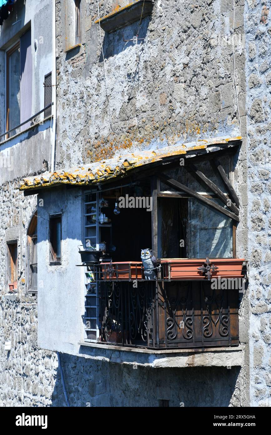 Balcony ancient walls medieval village hi-res stock photography and ...