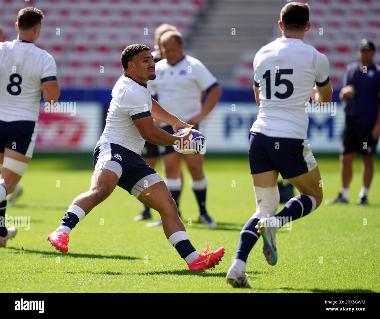 Scotland's Sione Tuipulotu during the Captain's Run at the Stade de Nice, France. Picture date ...